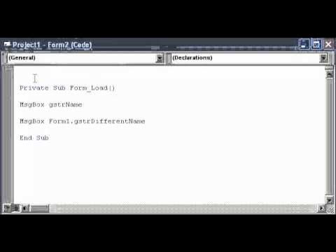 Video 9: VB 6 Programming, Parameters Continued, Using Public Variables, Declaring Arrays Part 2 ...