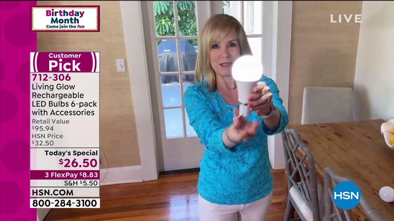 Living Glow Rechargeable LED Bulbs 6pack with Accessories - YouTube