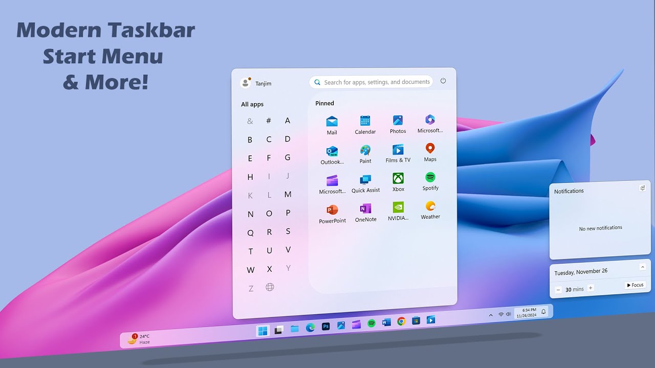 This is Windows 11 but Better! Customize Windows 11 Taskbar, Start Menu ...