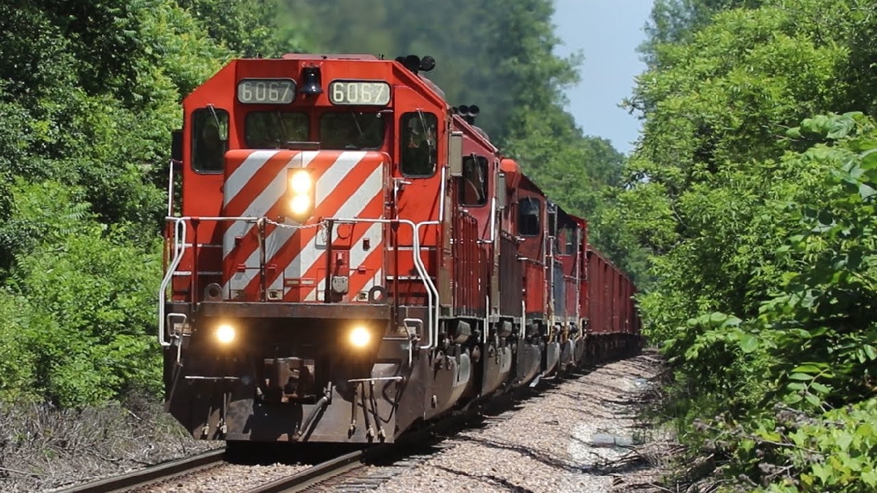 Chasing VTR Herzog Trains with Canadian Pacific SD40-2s! - YouTube