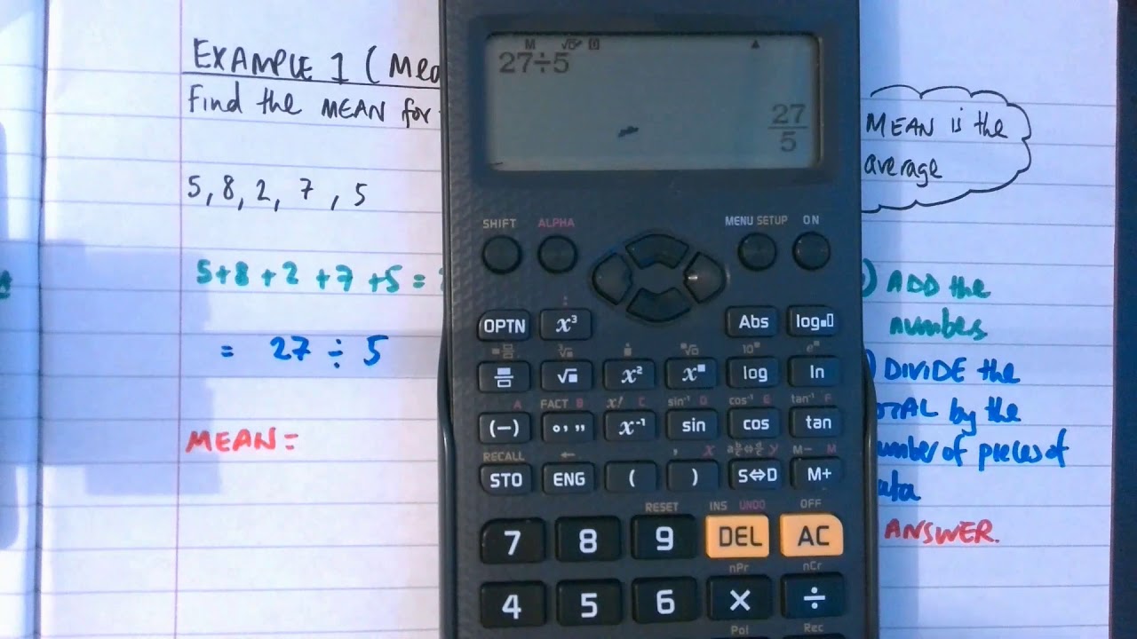 Mean Example 1 with audio | gcsemathsexamples. - YouTube