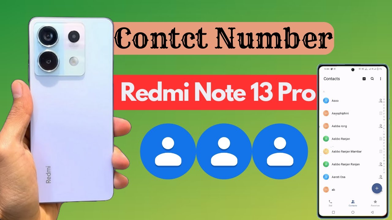 Redmi Note 13 pro Contact Setting | Xiaomi Redmi Note 13 pro Contacts ...