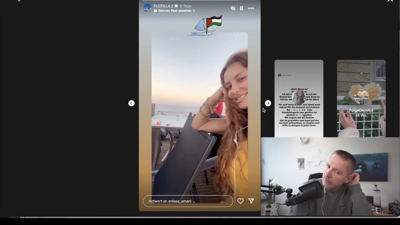 Enissa Amani nicht mehr an Bord der Flotilla Boote nach Gaza?! Was´n jetzt los?! - YouTube