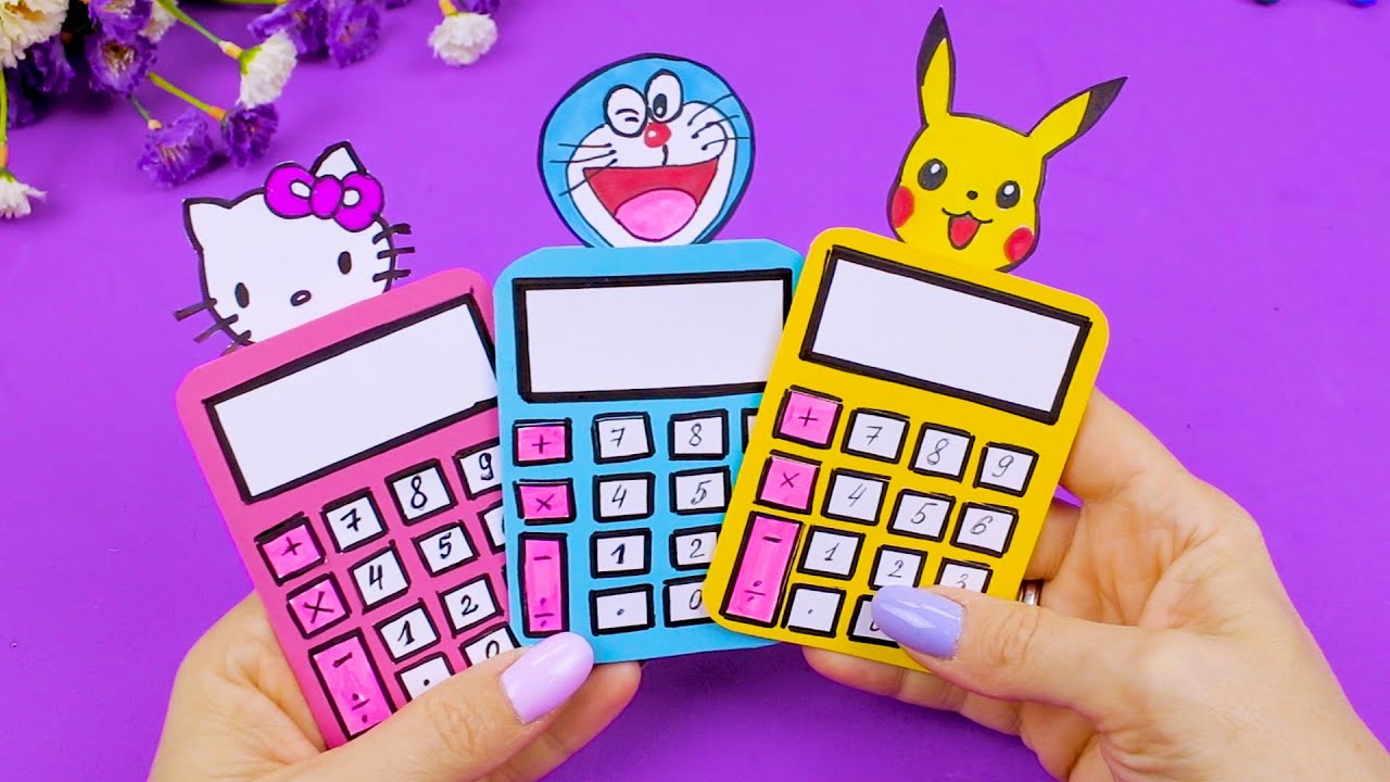 DIY Cute Paper Calculator & Mini Notepad Paper Crafts Back to school ...