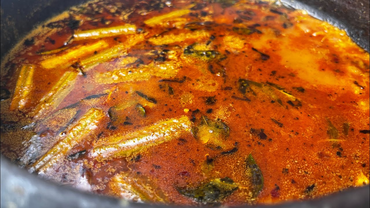 Easy & Simple drumstick sambar ready in village style || சாம்பார் ...