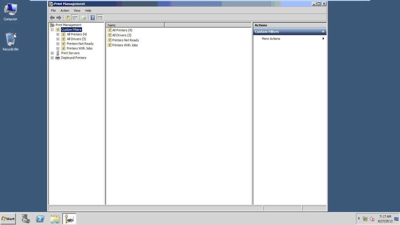 Print server in Windows Server 2008 R2 - YouTube