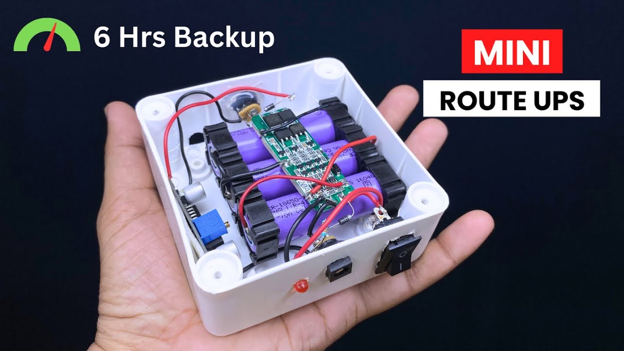 How to Make Mini UPS For WiFi Router Auto switching | 6 hours backup ...