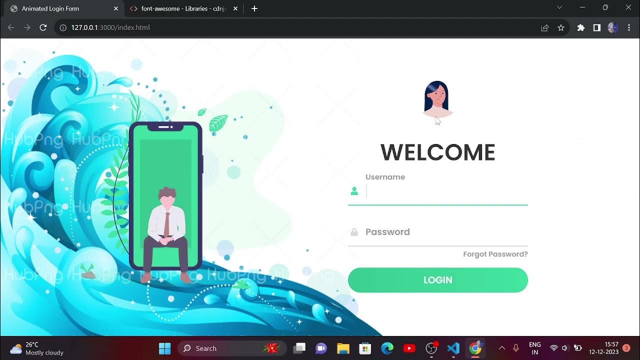 Responsive Login Page Tutorial | Part 1: HTML Fundamentals - YouTube