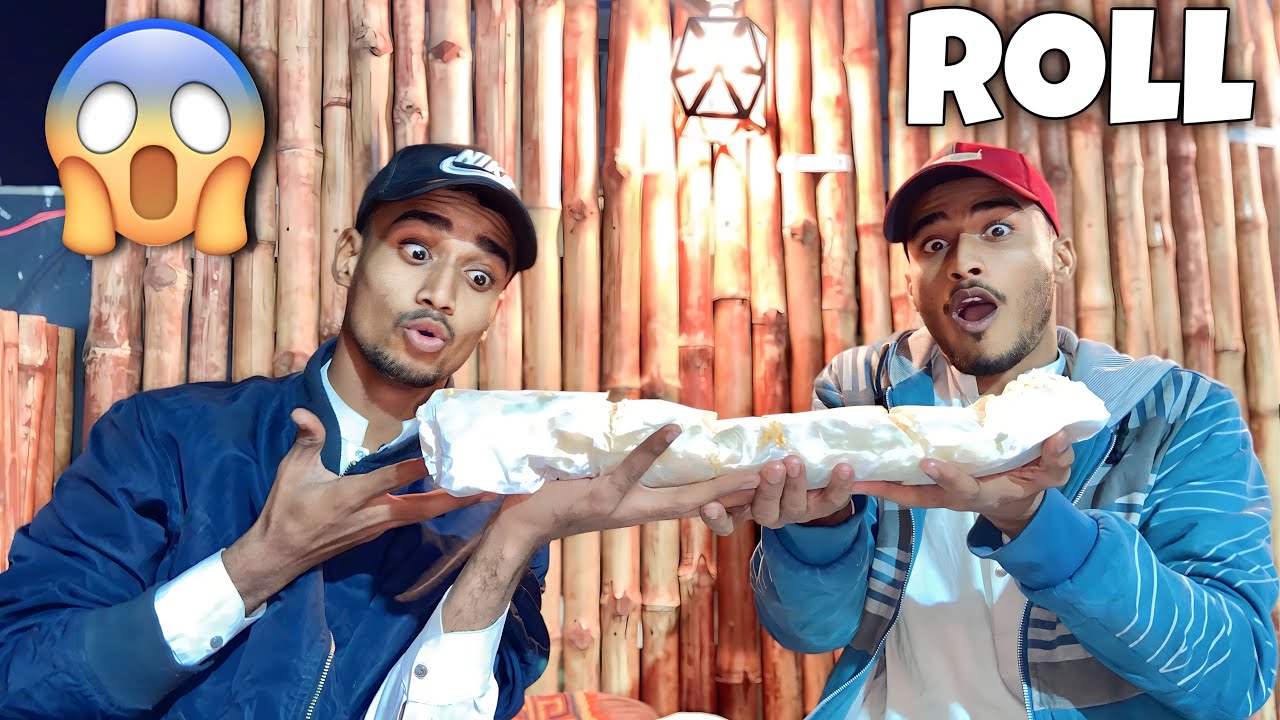 Itna Bara Roll 😱😋| First Time Itna Bara Roll Kaya || shapatar roll ...