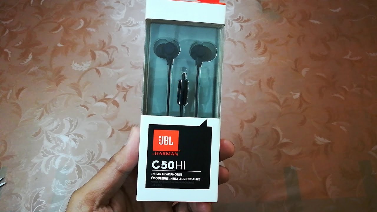 JBL C50HI Earphone Unboxing and Review - YouTube