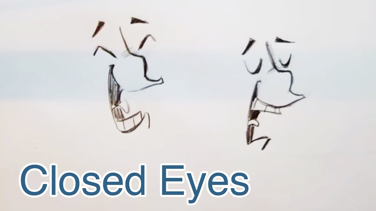 How To Draw Closed Eye Expressions (Step by Step) - YouTube
