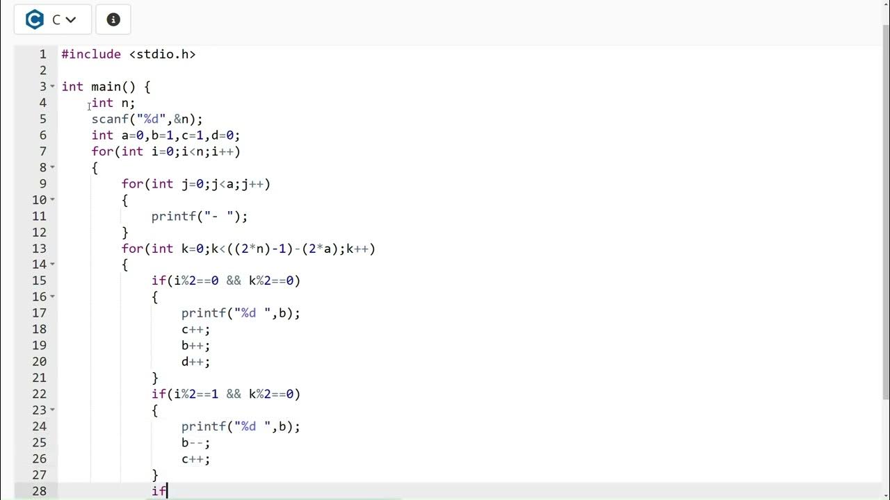 SKILLRACK | DAILY CHALLENGE | 06/04/2023 | INVERTED TRIANGLES WITH NUMBERS | PROGRAM ID 8605 | C ...