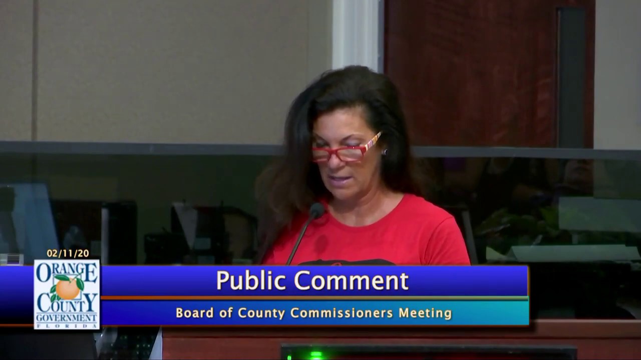 Katrina Shadix speaks in defense of Split Oak Forest at the Orange ...
