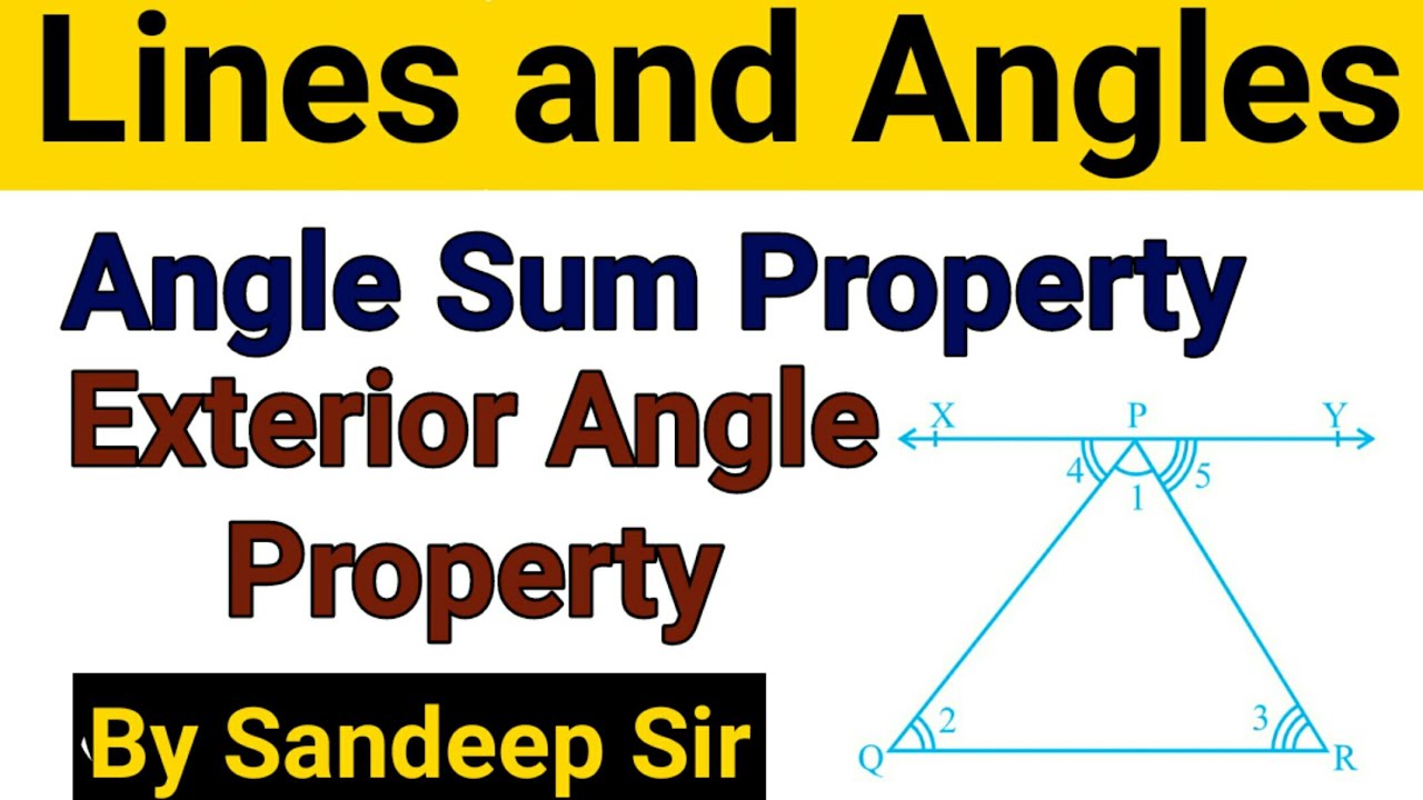 Angle Sum Property of Triangle Theorem 6.7 and 6.8 Class 9 Math NCERT ...
