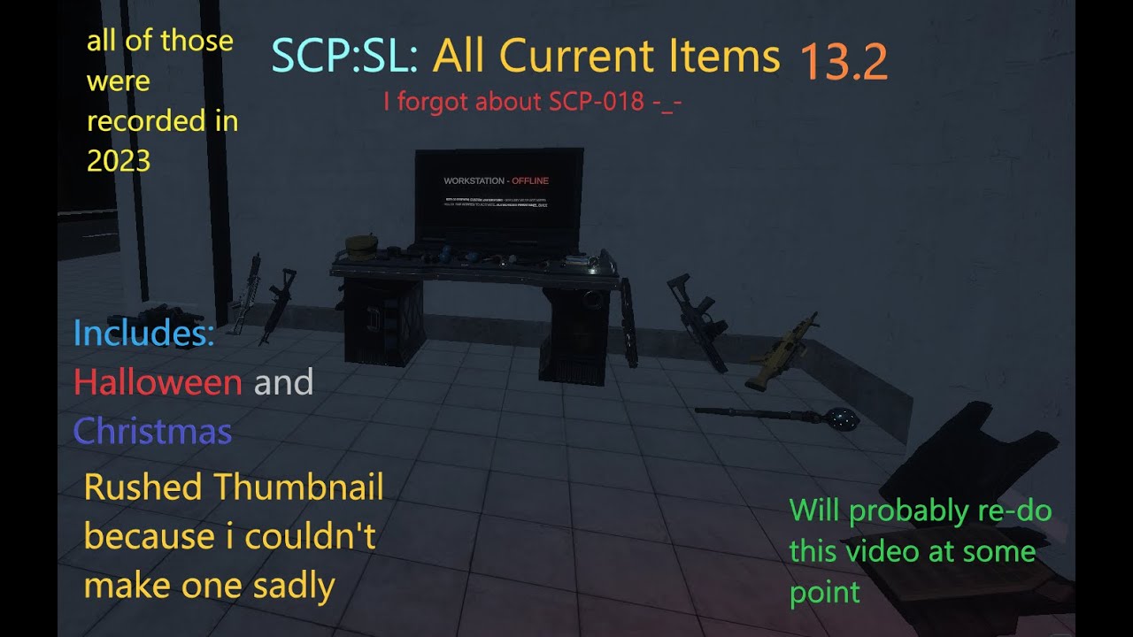 SCP: Secret Laboratory: All Current SCP/Weapons Items - 13.2 | #scp # ...