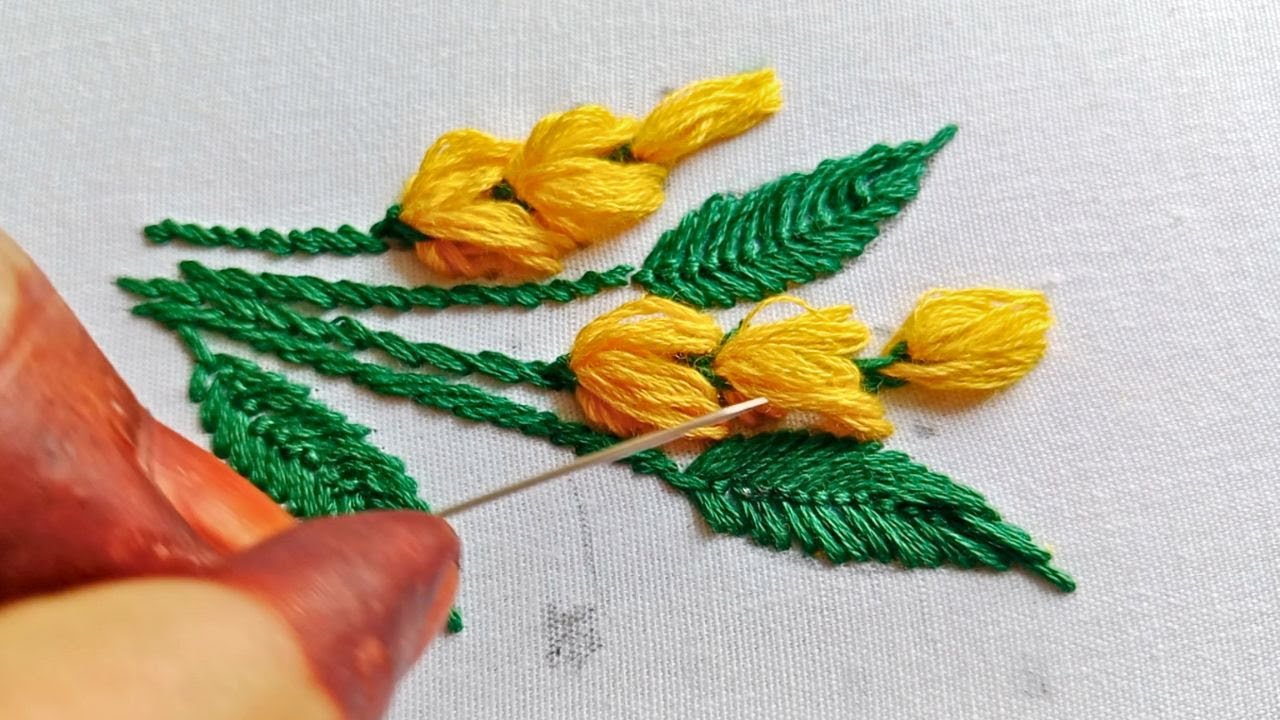 Very Very Beautiful 3d Flower Hand Embroidery Design//Hand Craft/Latest ...