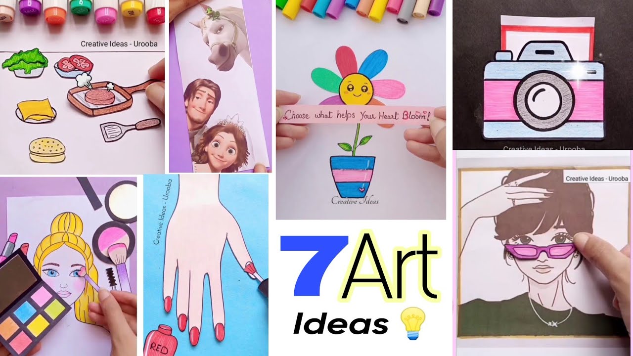 7 Creative Art Ideas - Which one do you like the most ?? | Creative ...