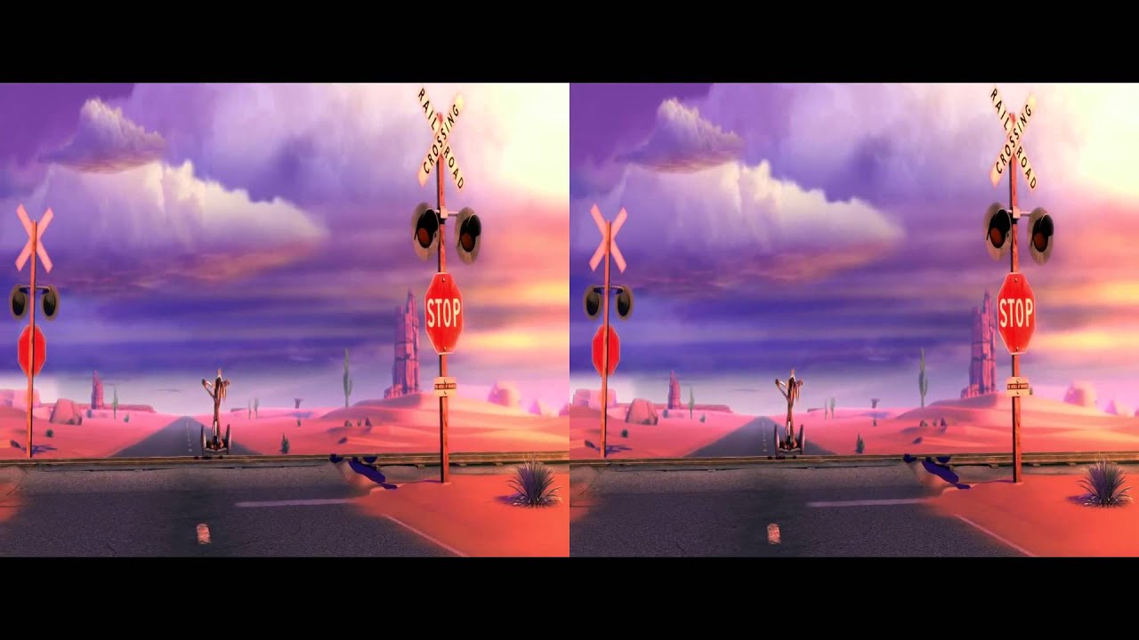 3D Looney Tunes Rabid Rider (side by side) - YouTube