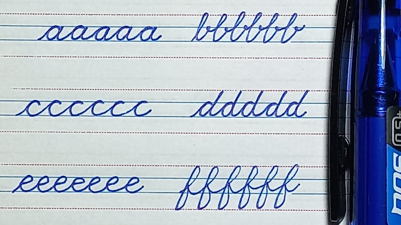 How to improve cursive handwriting | small letter writing| English ...