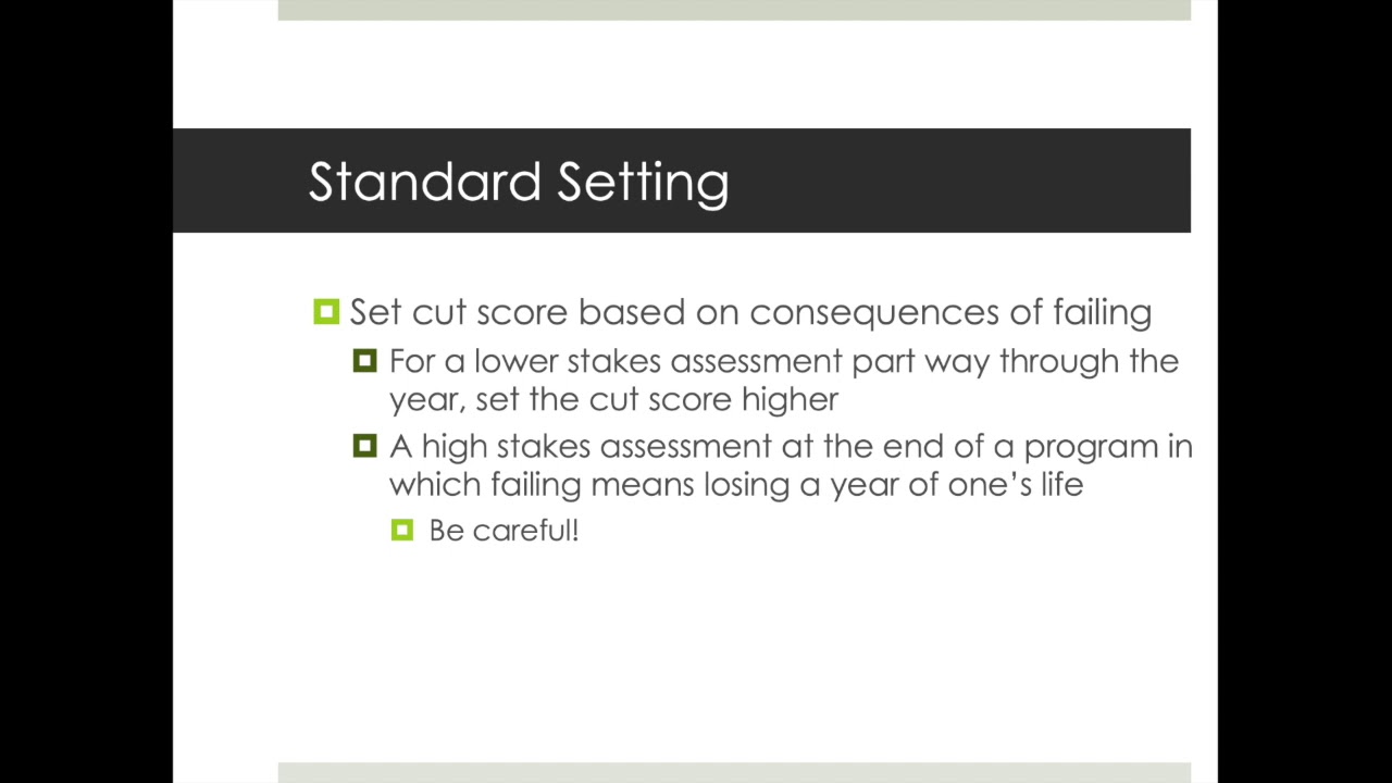Standard Setting Part 1 - Intro - YouTube