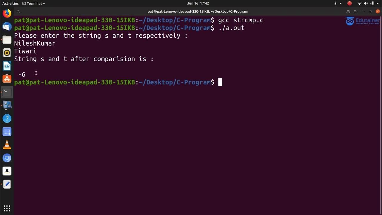 5 C Program Using Strcmp And Strncmp Function - YouTube