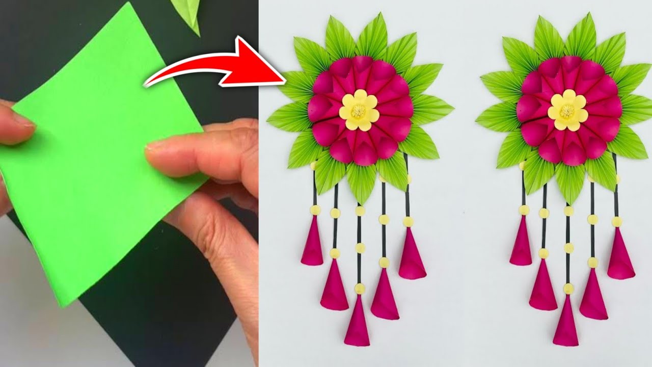 Amazing Wall Hanging Paper Craft || Handmade Paper Wall Hanging || Easy ...