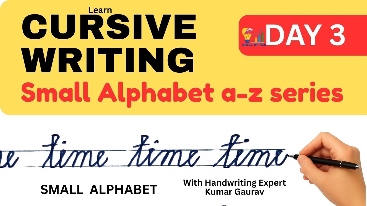 "Day 3 | Cursive Writing a to z | Small Alphabet | Easy Handwriting ...