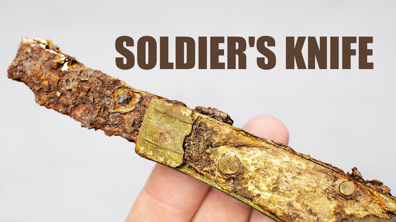 Very Rusty and Broken Trench Pocket Knife Restoration. 105 Years ...