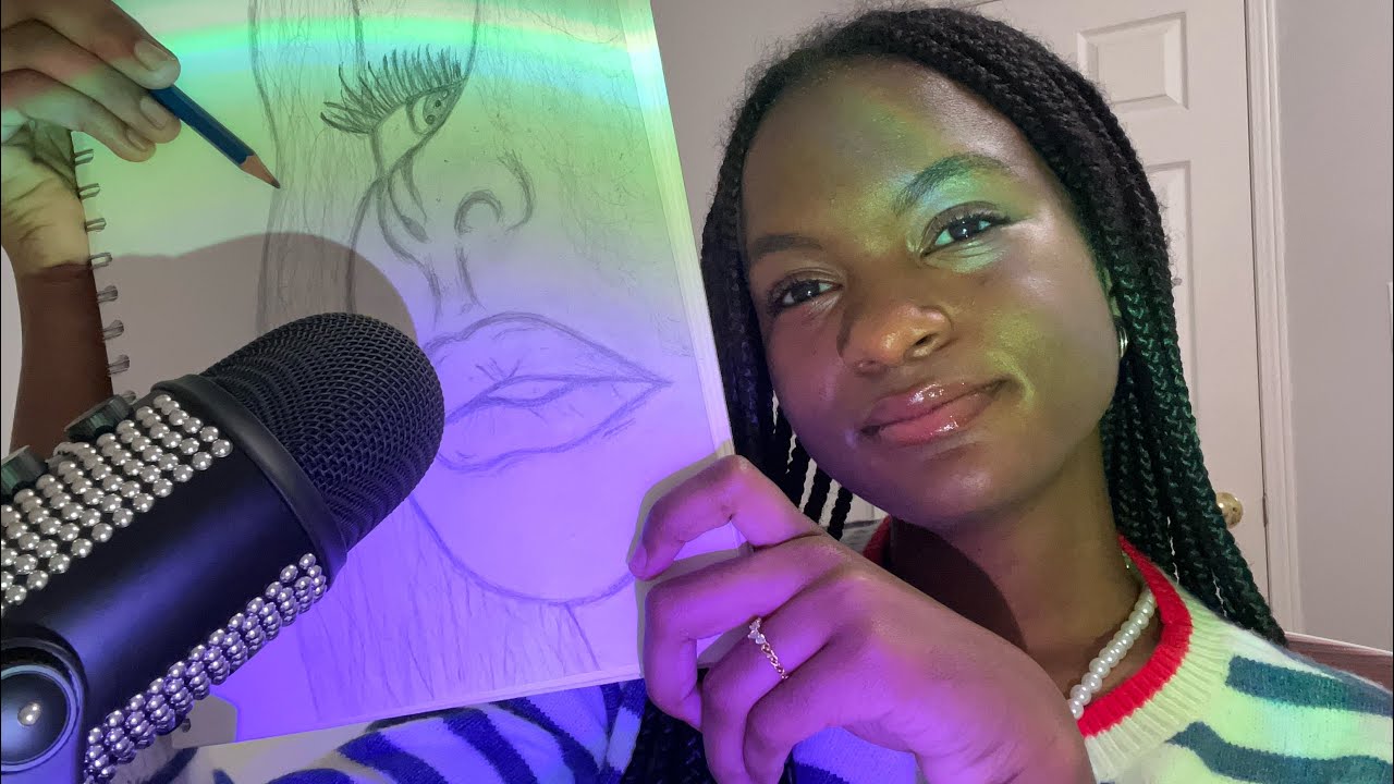 ASMR | Drawing Your Portrait Role-play (Slightly Mean) | Drawing Sounds ...