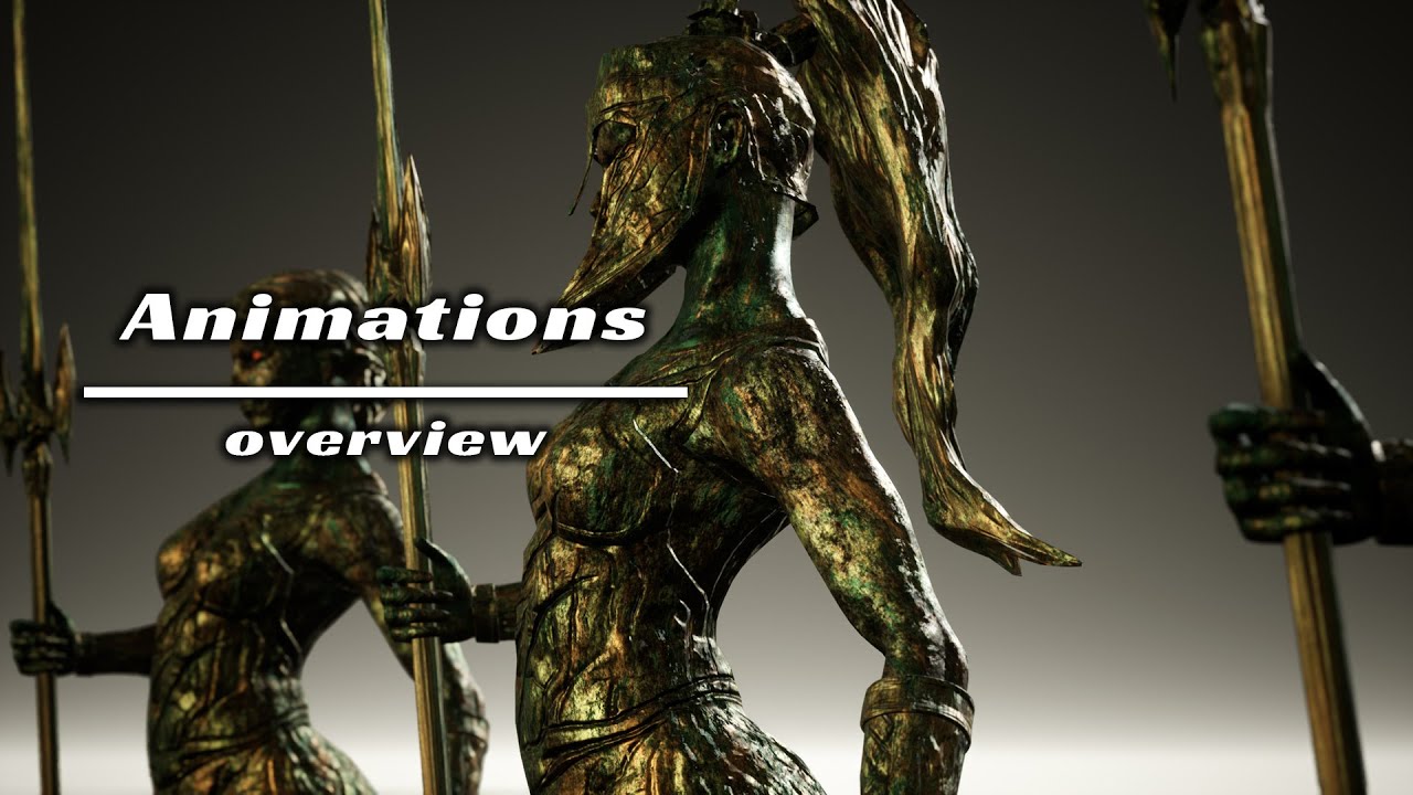 Animation - Ancient Bronze Statues v1 - Athena - YouTube