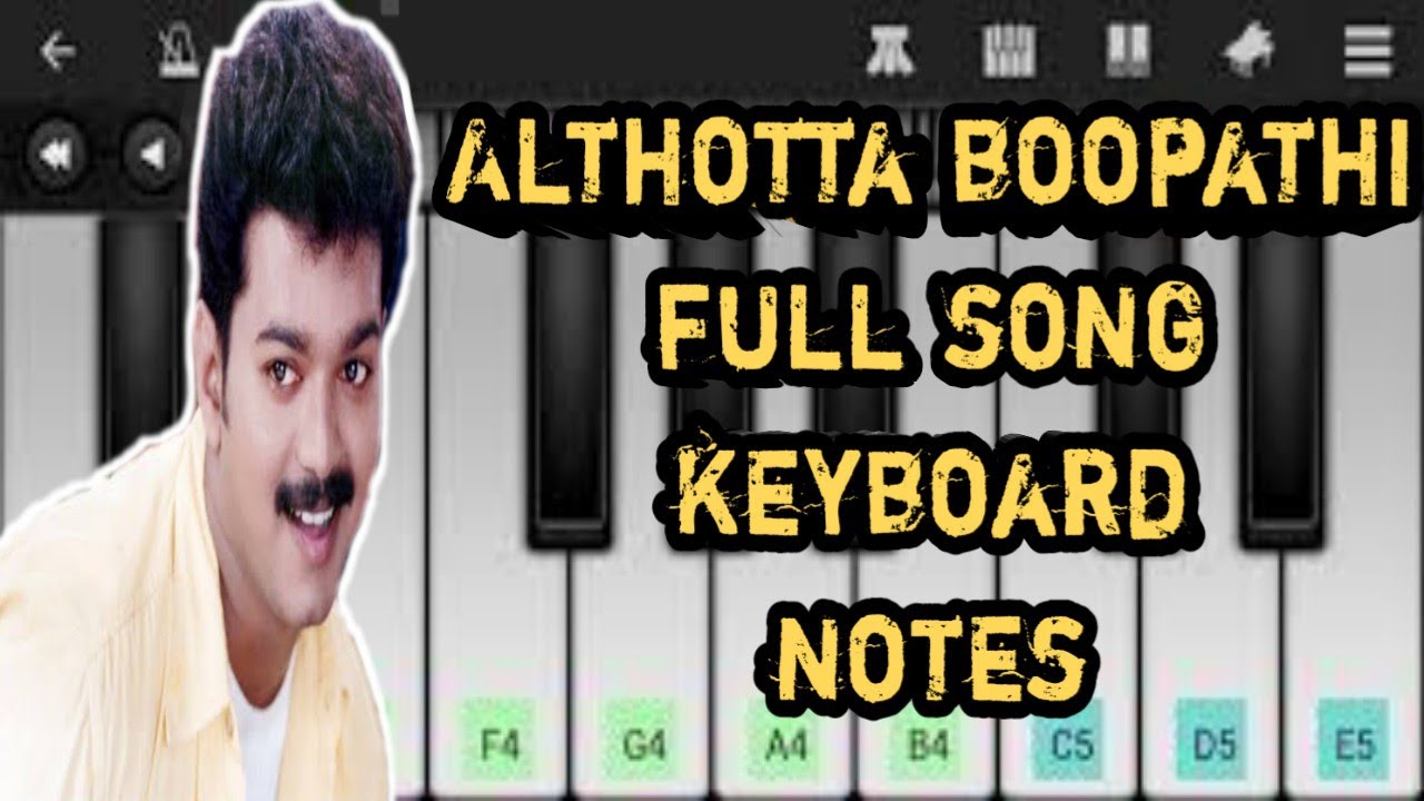 Althotta boopathi song | Vijay | Manisharma | Youth | Keyboard notes ...