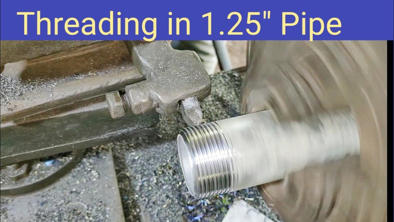 Threading in 1.25" Pipe - just in 3 minute - YouTube