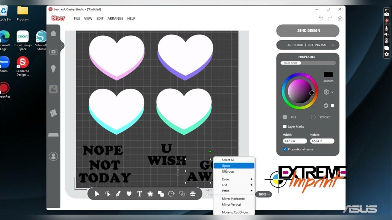 How to use Siser Leonardo Design Studio compound path #siservinyl #extremeimprint - YouTube