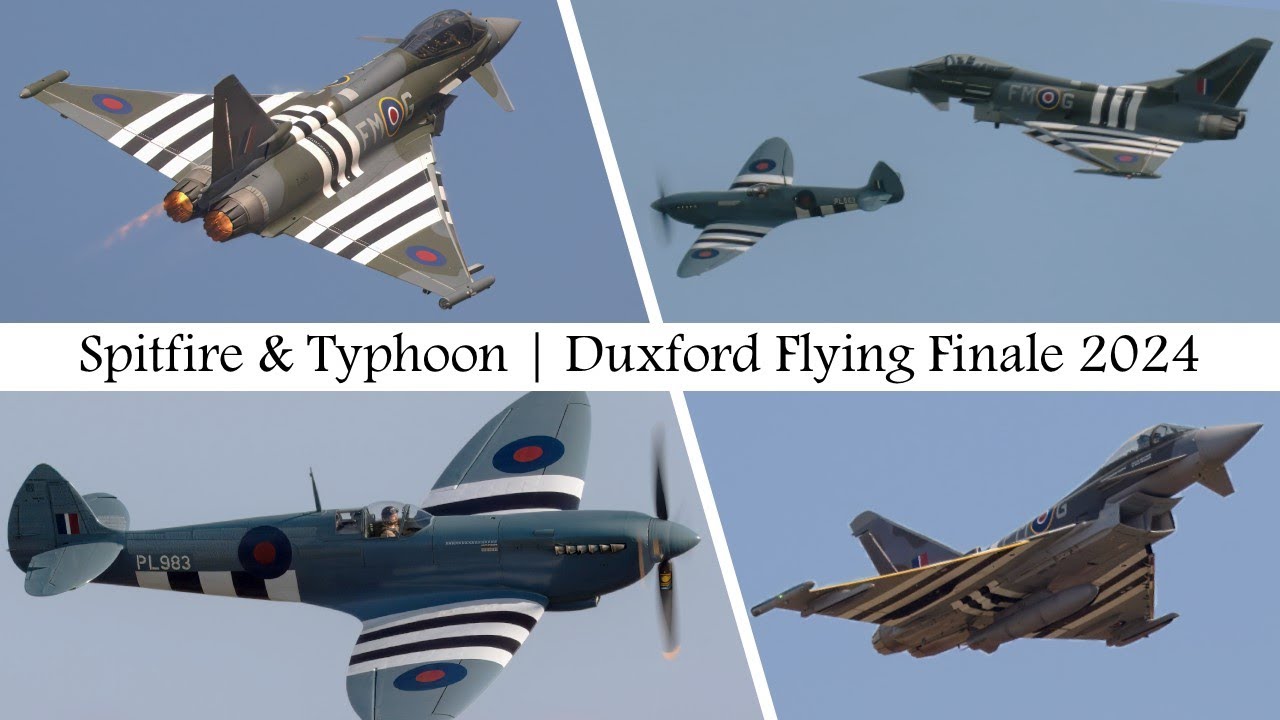 Spitfire & Typhoon D-Day Formation | Duxford Flying Finale 2024 - YouTube