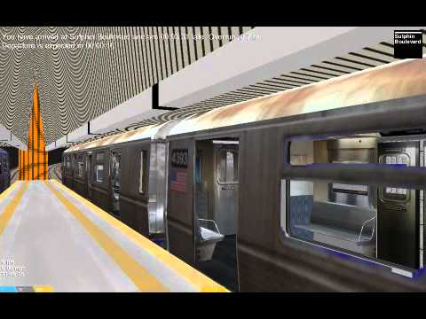 OpenBve:R40M and R42 E Train arriving and departing @ Sutphin Boulevard - YouTube