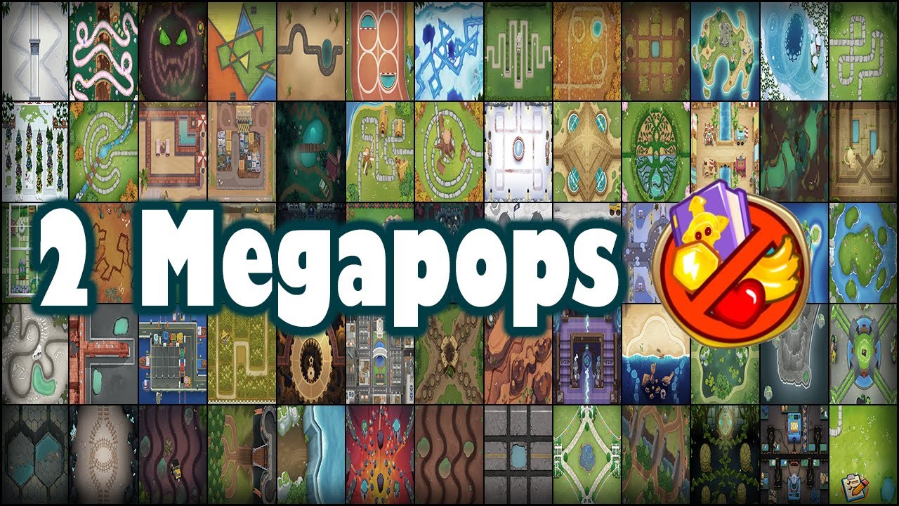 How difficult is each map in BTD6 to get a 2 Megapops on? - YouTube