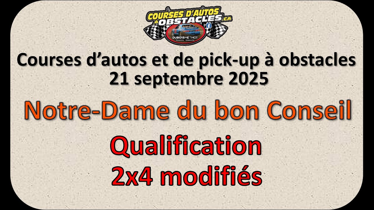 Courses à obstacles | NDBC | 21 septembre 2025 | Qualification 2x4 ...