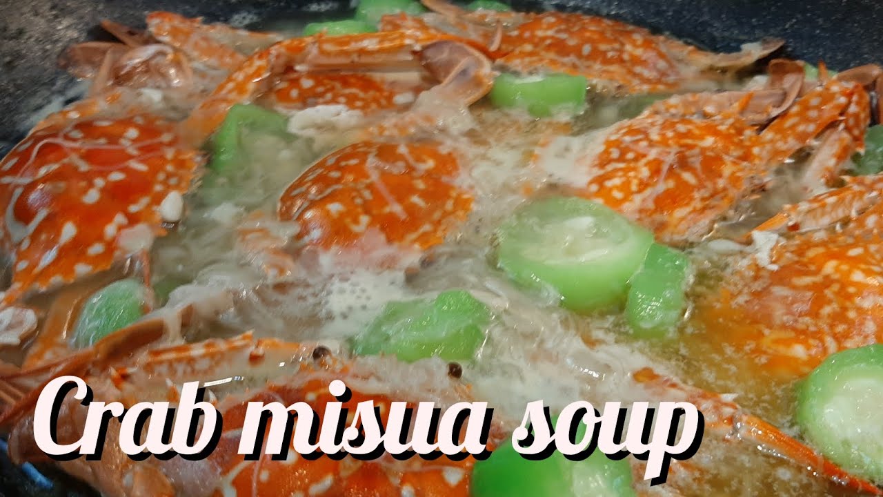 Crab MISUA soup. sabaw pa lang, ulam na. Delicious - YouTube
