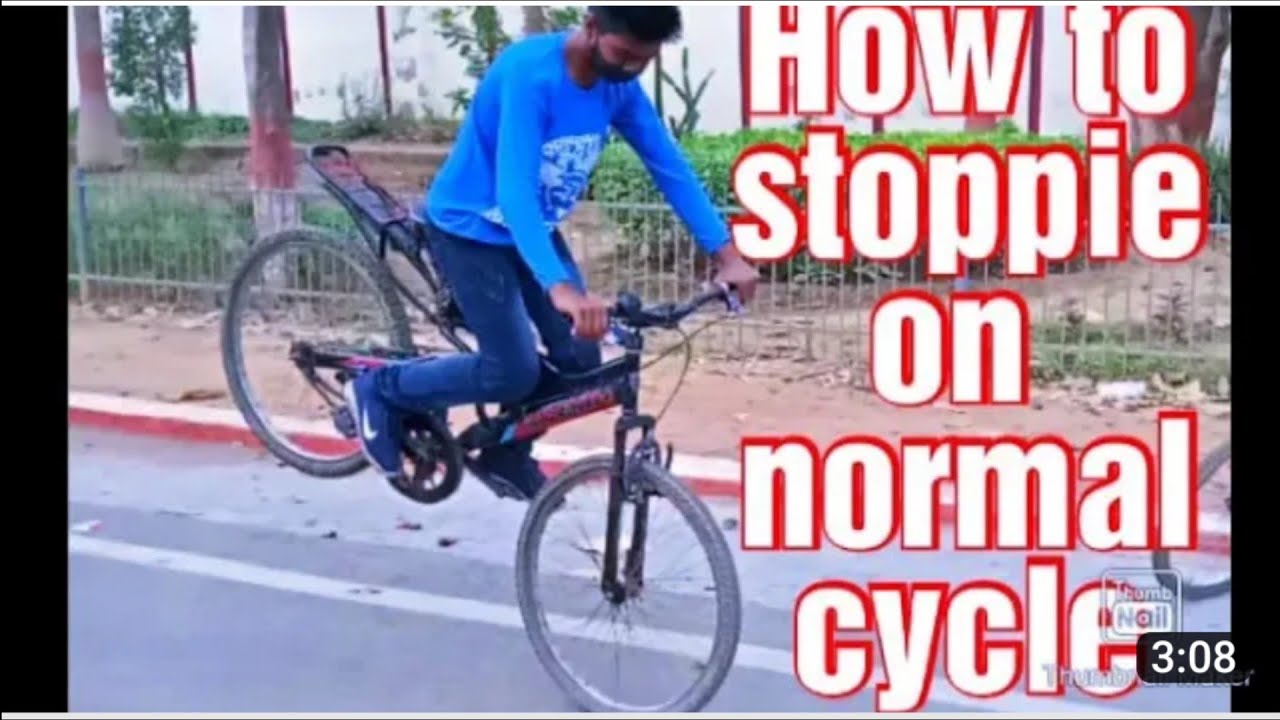 How to do a stoppie on a cycle || in 3 easy steps || On normal cycle - YouTube
