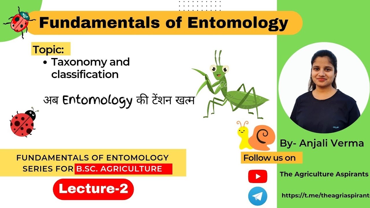 fundamentals of entomology || Lec-2 Taxonomy/ classification || BSC ...