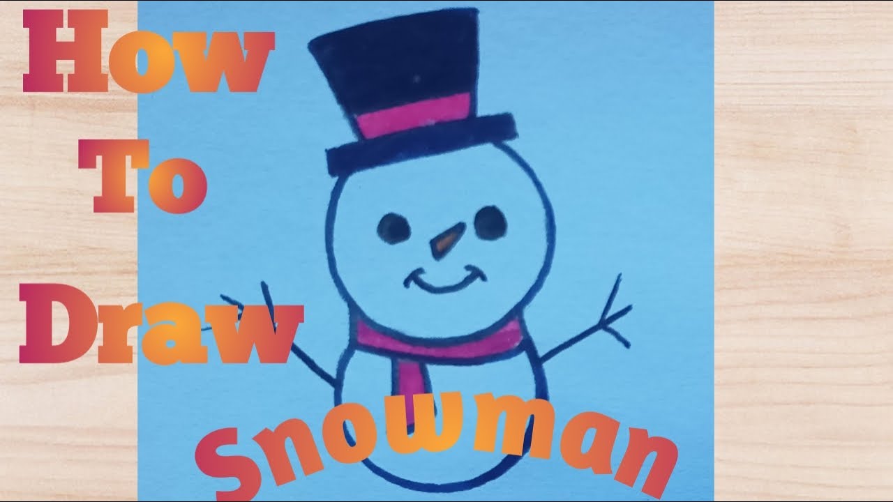 Snowman drawing for kids|| Easy Snowman drawing|| merry Christmas ...