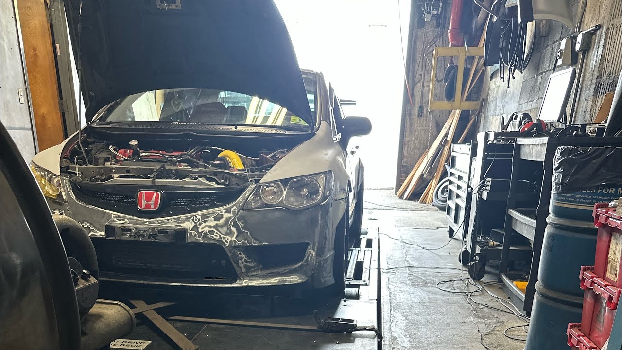 Dynoing tuning My 600hp+ boosted 8th gen civic si on cx racing turbo ...