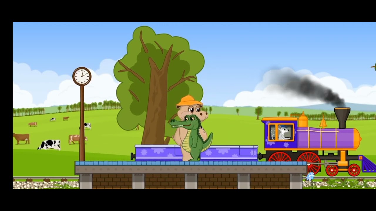 🐁 Rat the train /'has a ride with animals #hindi kids videos (baby) # ...