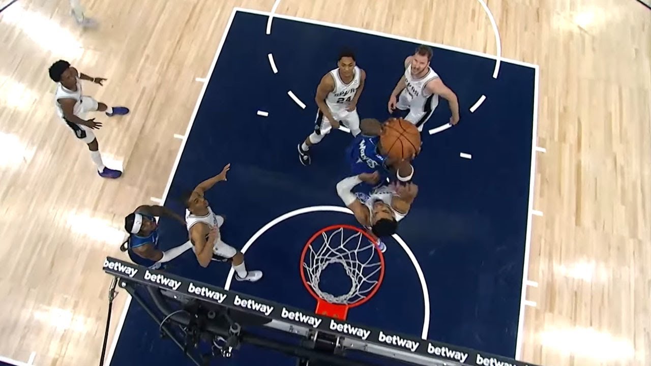Anthony Edwards Muscles In Two-Handed POSTER 😲 - YouTube