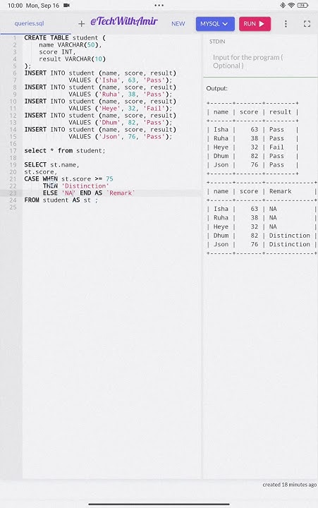 Part-2 CASE statement in a mysql query #case #statement #mysql #free # ...