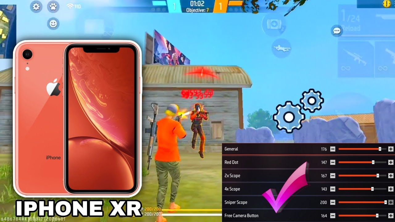 Iphone xr fire fire sensitivity setting ⚙️ l Iphone xr headshot setting ...
