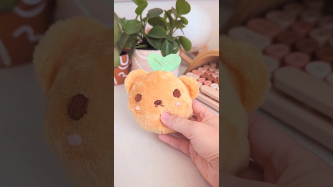 Making a plushie from scratch! 🐻🌱 #plushies #smallbusinessowner # ...