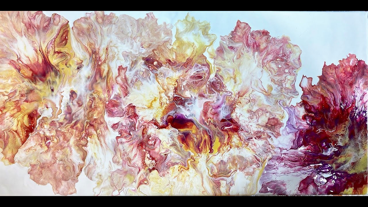 Snap Dragons, Fluid Dynamic Paint Pour with Acrylic paints - YouTube
