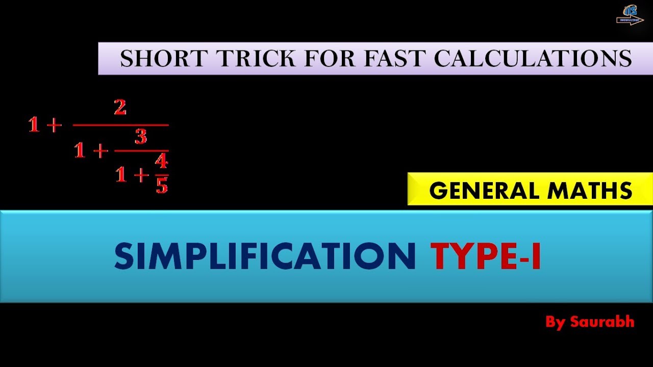 SIMPLIFICATION TYPE-1 - YouTube