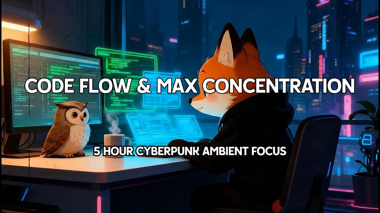 5 HOURS of Cyberpunk Coding Music to BOOST Your Focus - YouTube